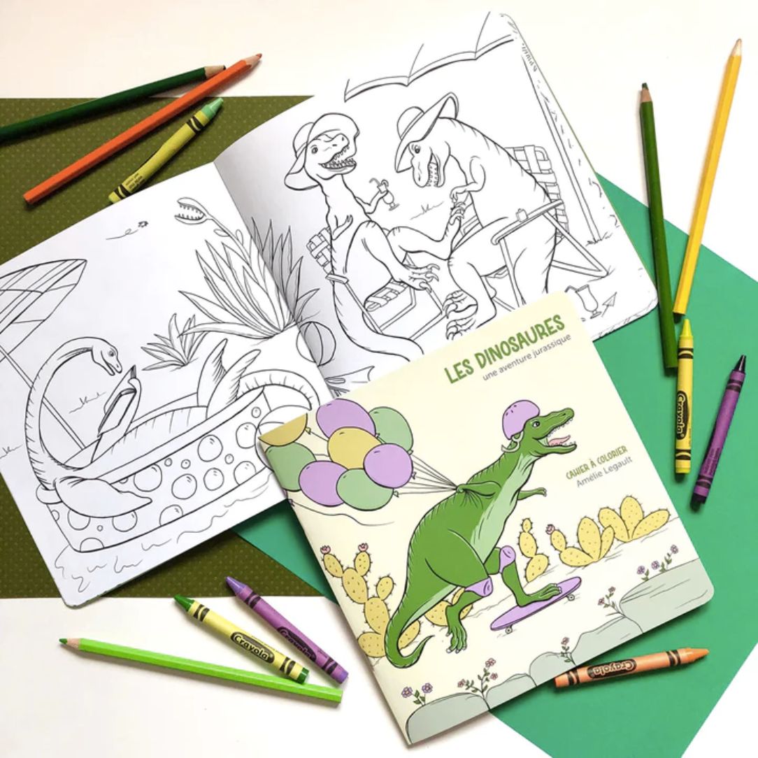 Les Dinosaures - Cahier à colorier | Boutique Articho