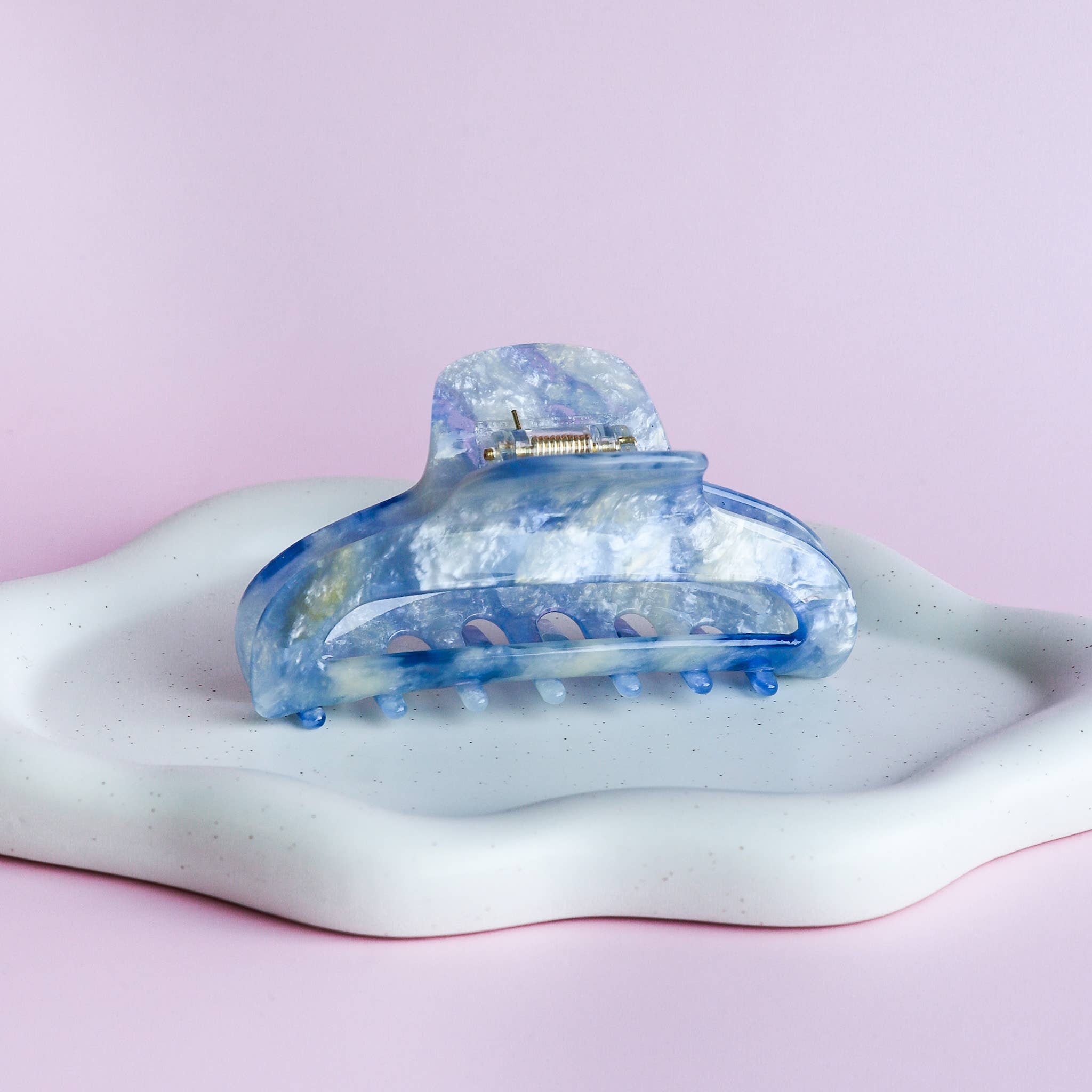 La Lydia - Barrette bleue en acétate – Boutique Articho